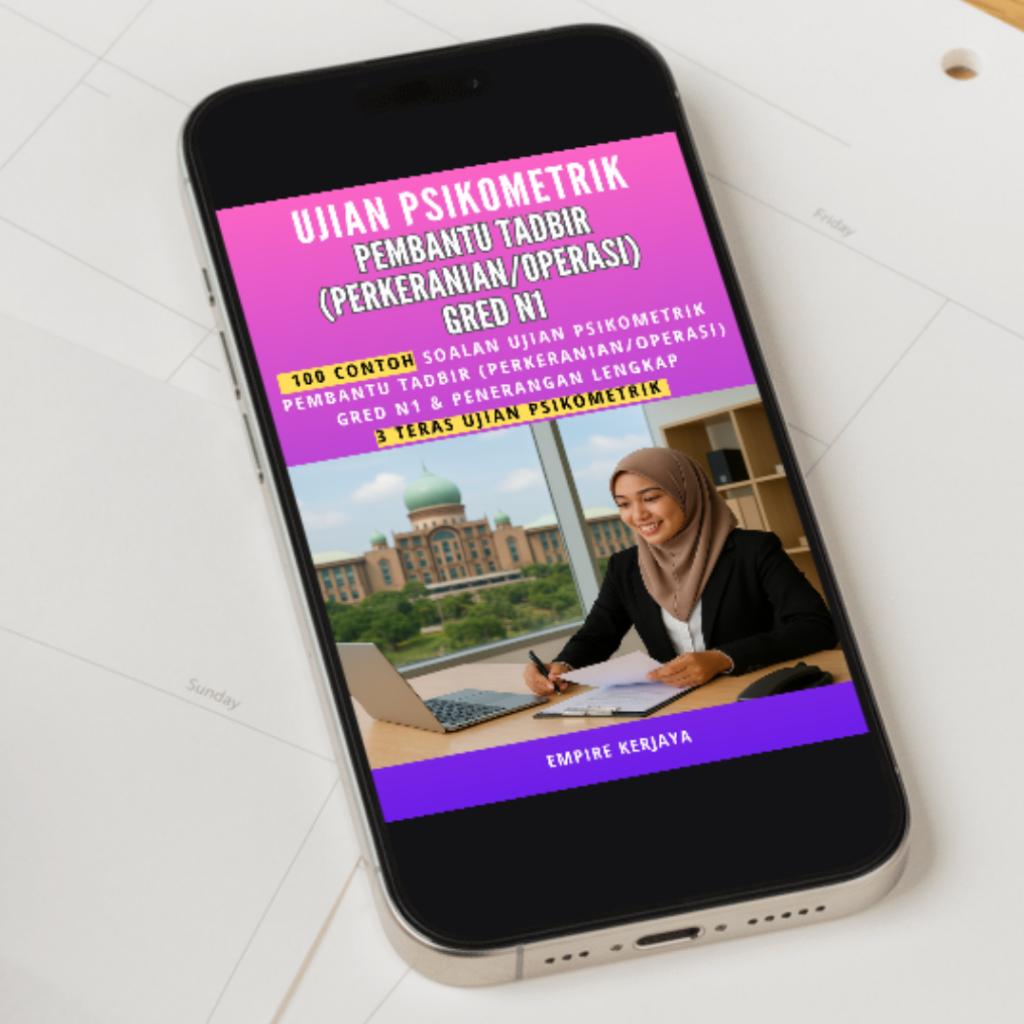Ujian Psikometrik Pembantu Tadbir (Perkeranian/Operasi) Gred N1 - Ujian Psikometrik Online